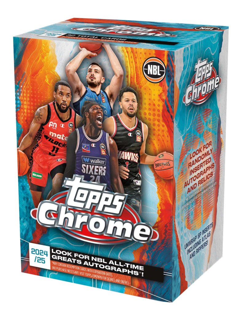 Topps Chrome NBL 2024/2025 Basketball Trading Cards - Value Blaster Bo ...