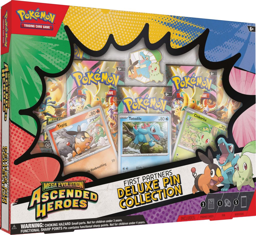 Pokémon TCG: Mega Evolution— Ascended Heroes First Partners Deluxe Pin ...